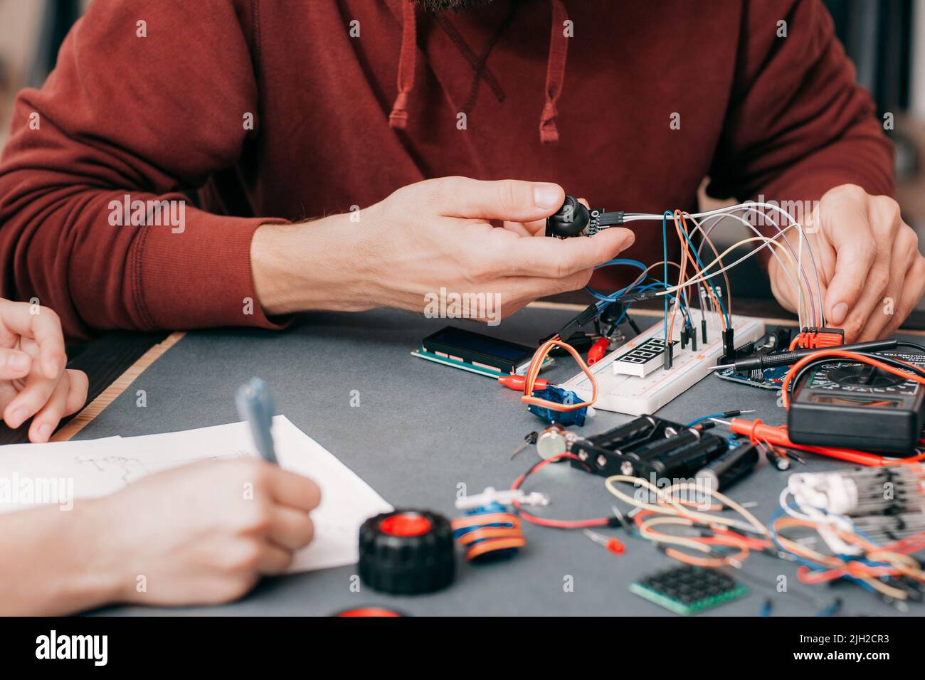 Electronics construction in laboratory Stock Photo - Alamy