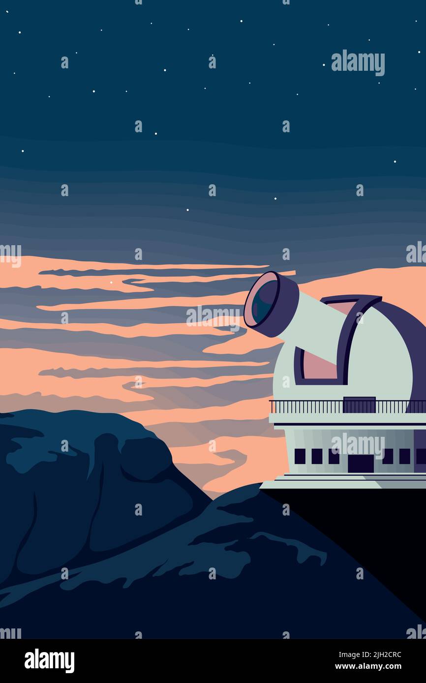 space observatory telescope building scene Stock Vector Image & Art - Alamy