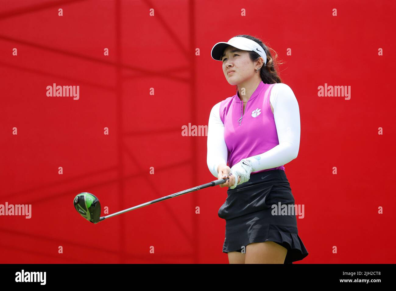 MIDLAND, MI - JULY 13: LPGA golfer Savannah Grewal hits her tee shot on ...