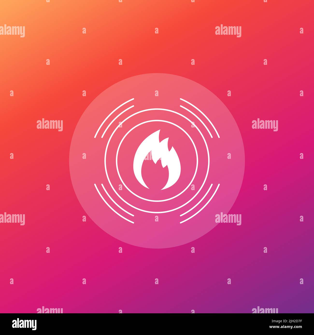 Fire detector or sensor icon, vector Stock Vector Image & Art - Alamy