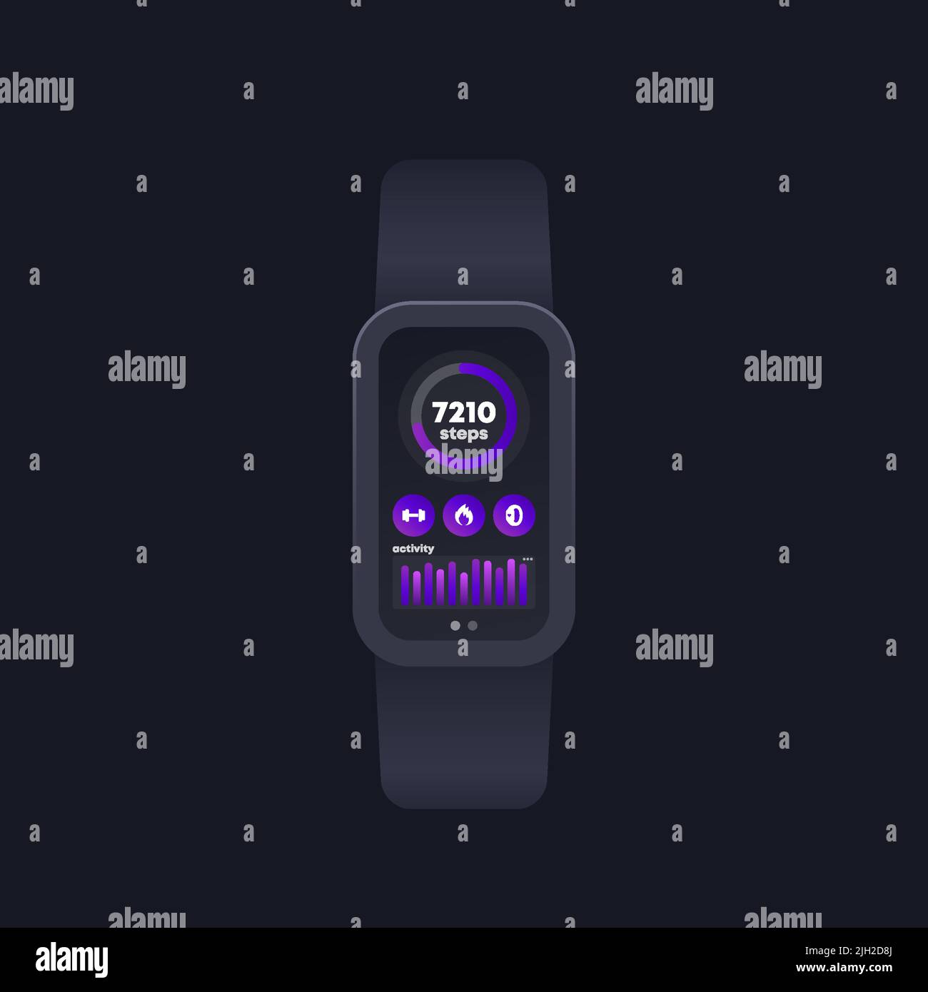 Fitness app ui design for smart watch Stock Vector Image & Art - Alamy