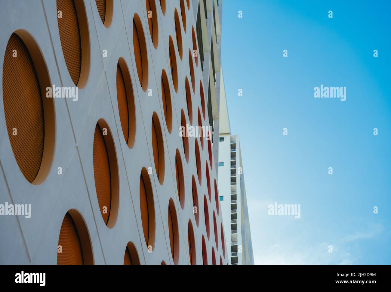 detail building colors sky blue miami ` Stock Photo - Alamy