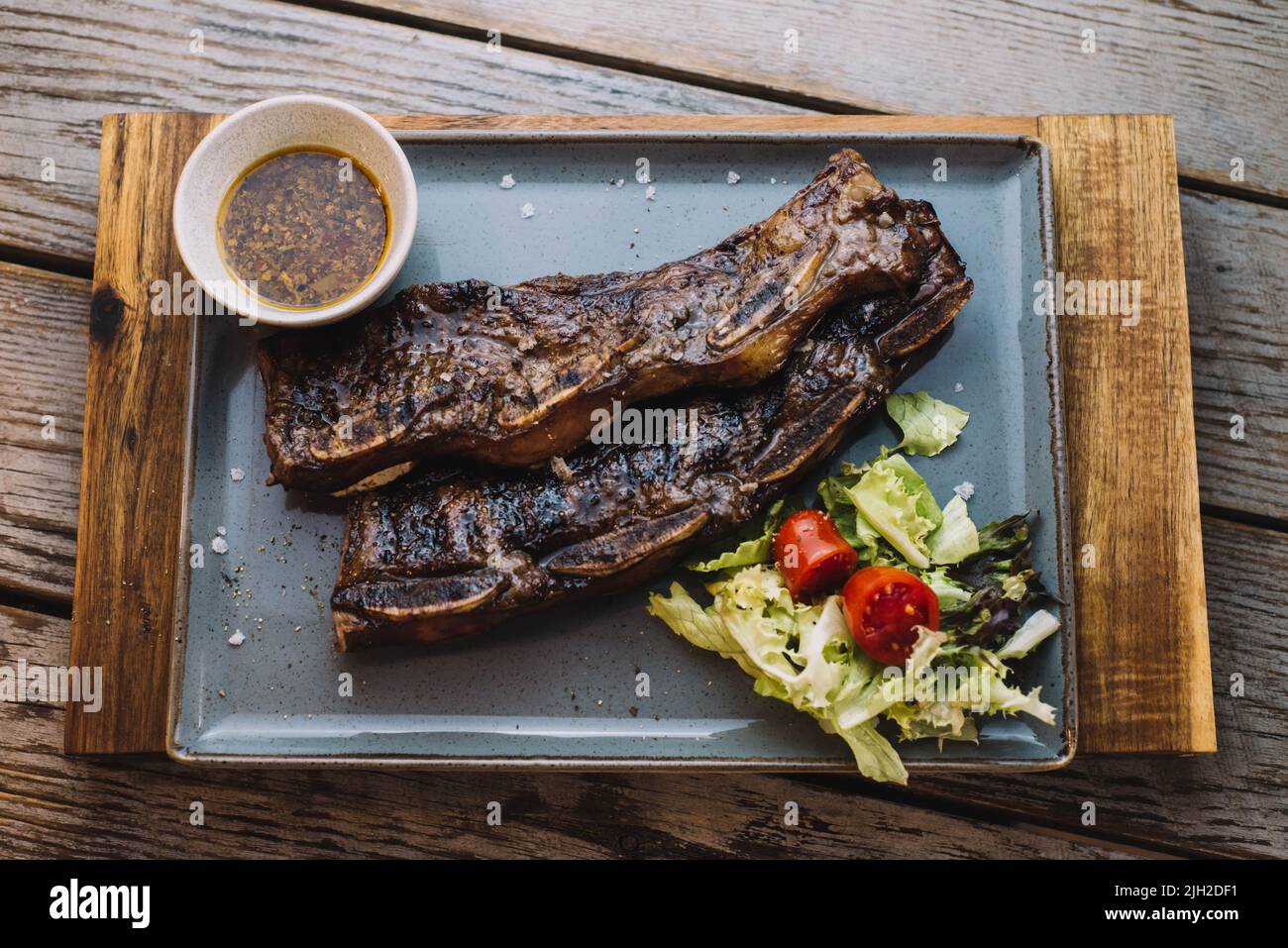 different cuts of excellent quality beef grilled Stock Photo - Alamy