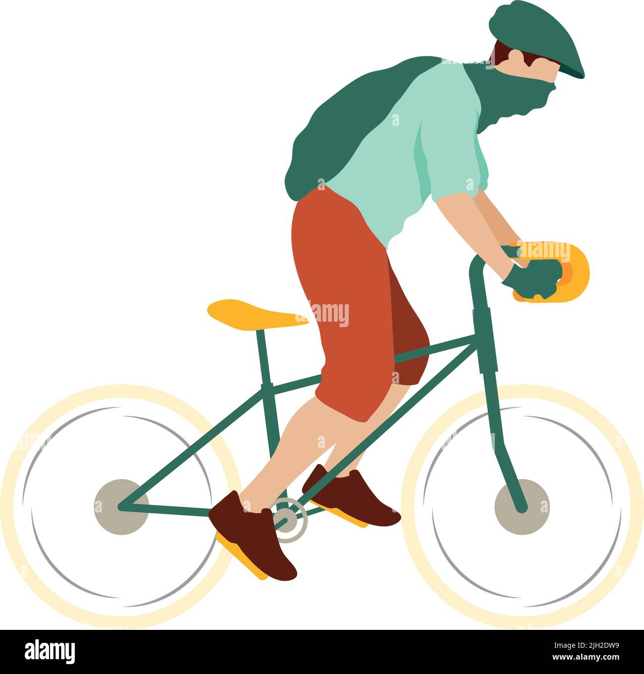 sport man riding bike character Stock Vector Image & Art - Alamy