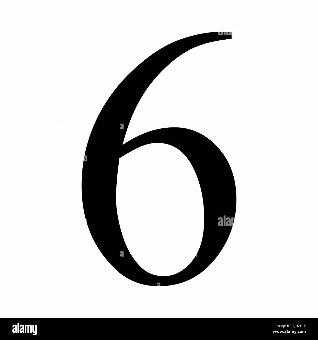 Number six sign isolated on white background Stock Vector Image & Art ...