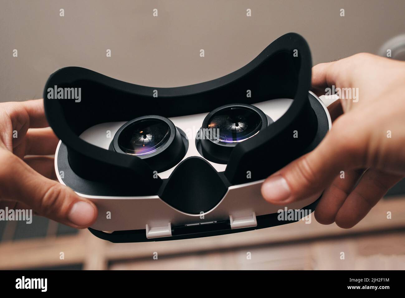 Space image in virtual reality glasses Stock Photo - Alamy