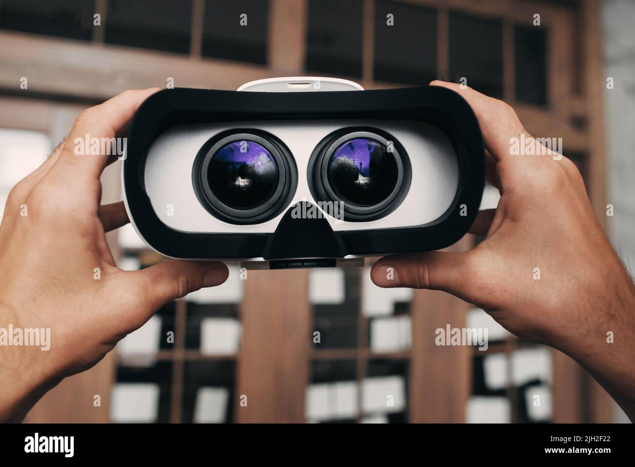 Man interacting virtual object hi-res stock photography and images - Alamy