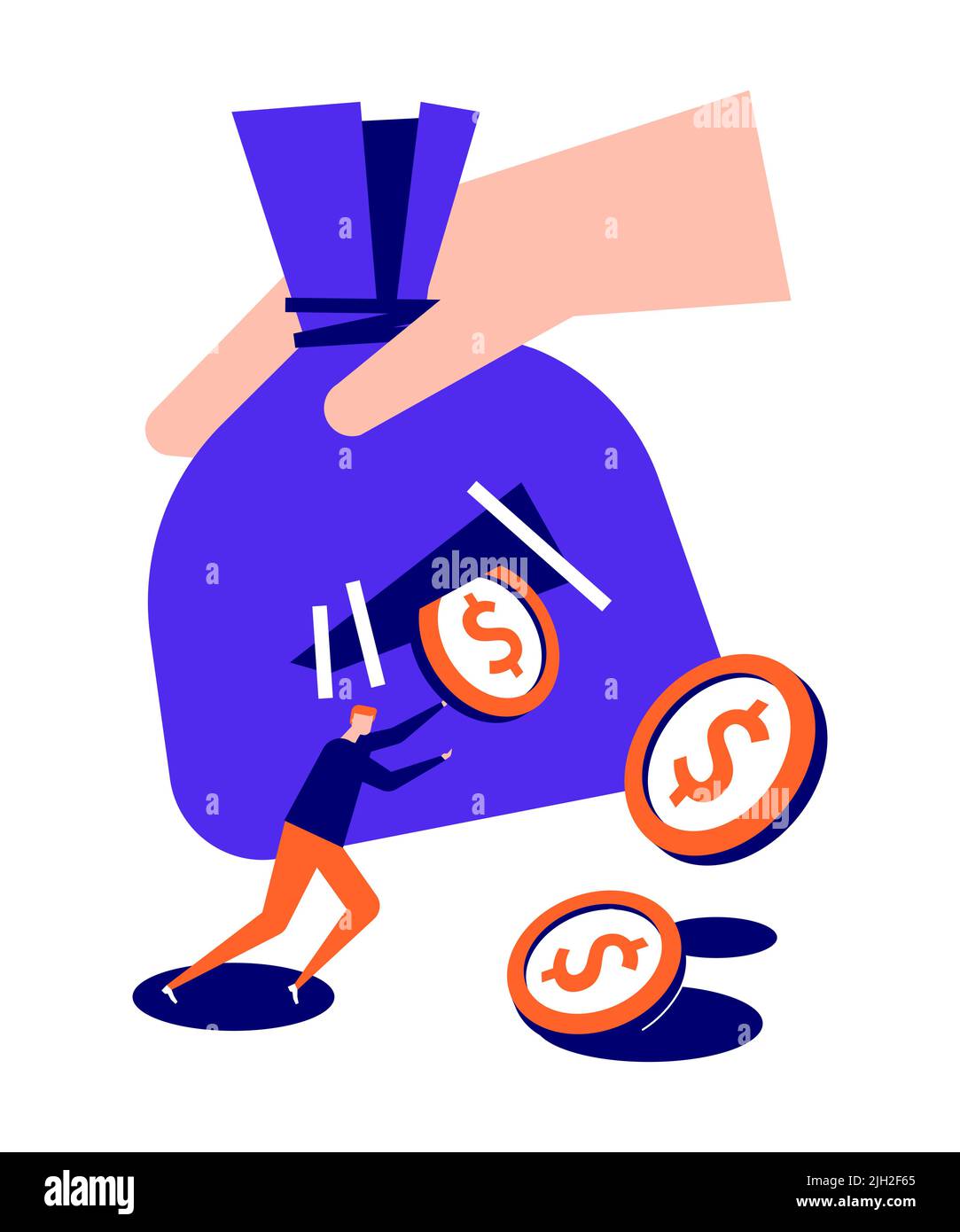 Lose money - modern colorful flat design style illustration Stock Vector Image & Art - Alamy