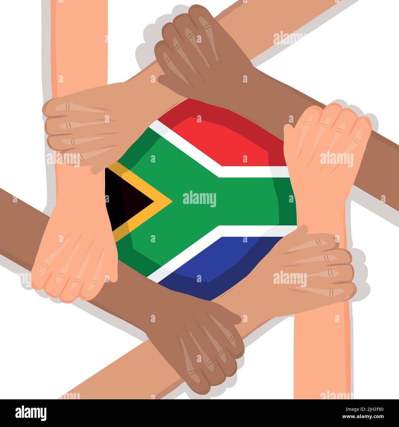 heritage day flag and team hands scene Stock Vector Image & Art - Alamy