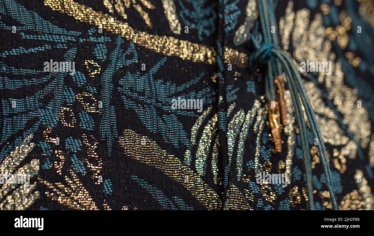 Close-up detail of a male actors costume from a film/ television period ...