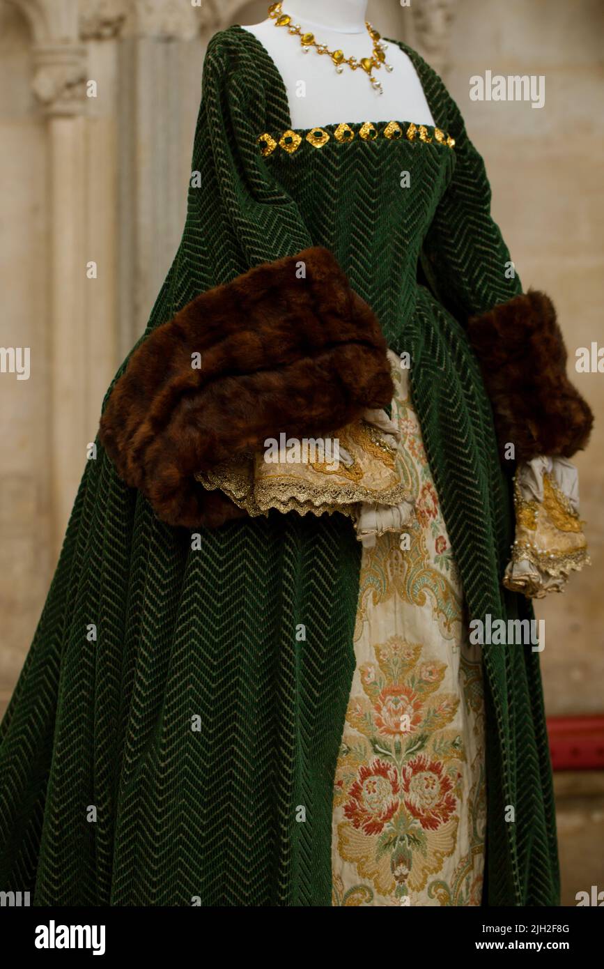 Abstract detail of a period style costume used in television and film ...