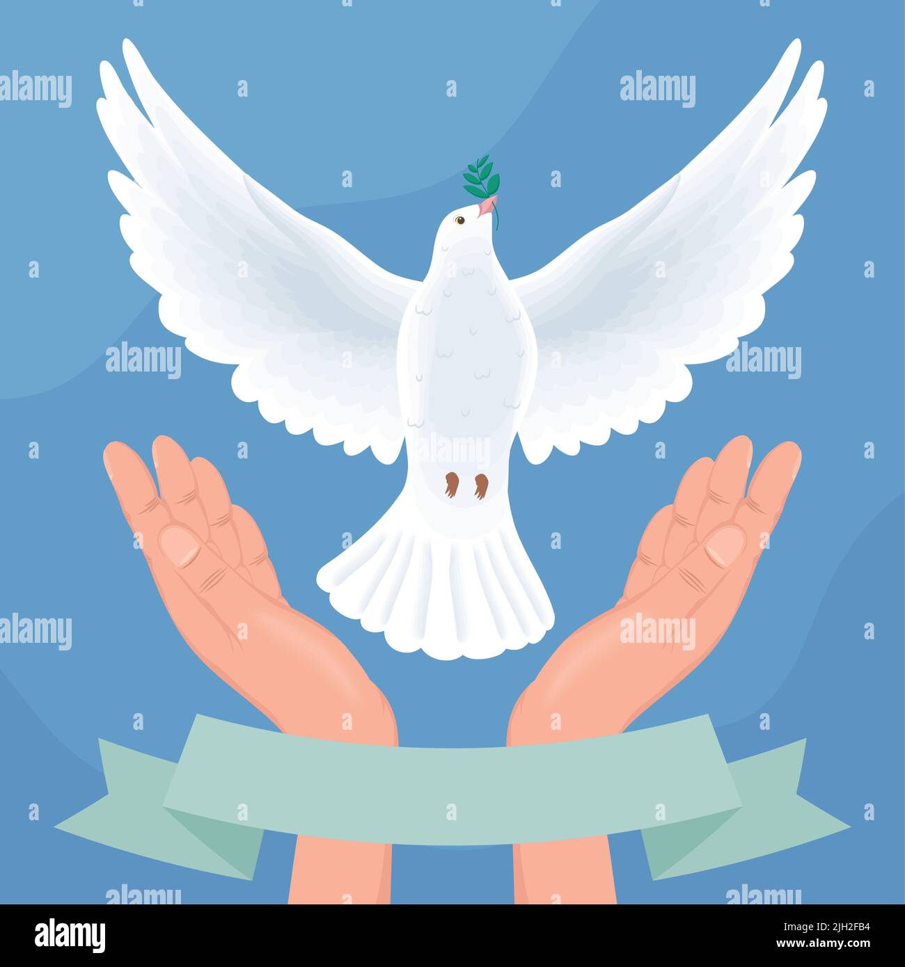 hands protecting peace dove poster Stock Vector Image & Art - Alamy