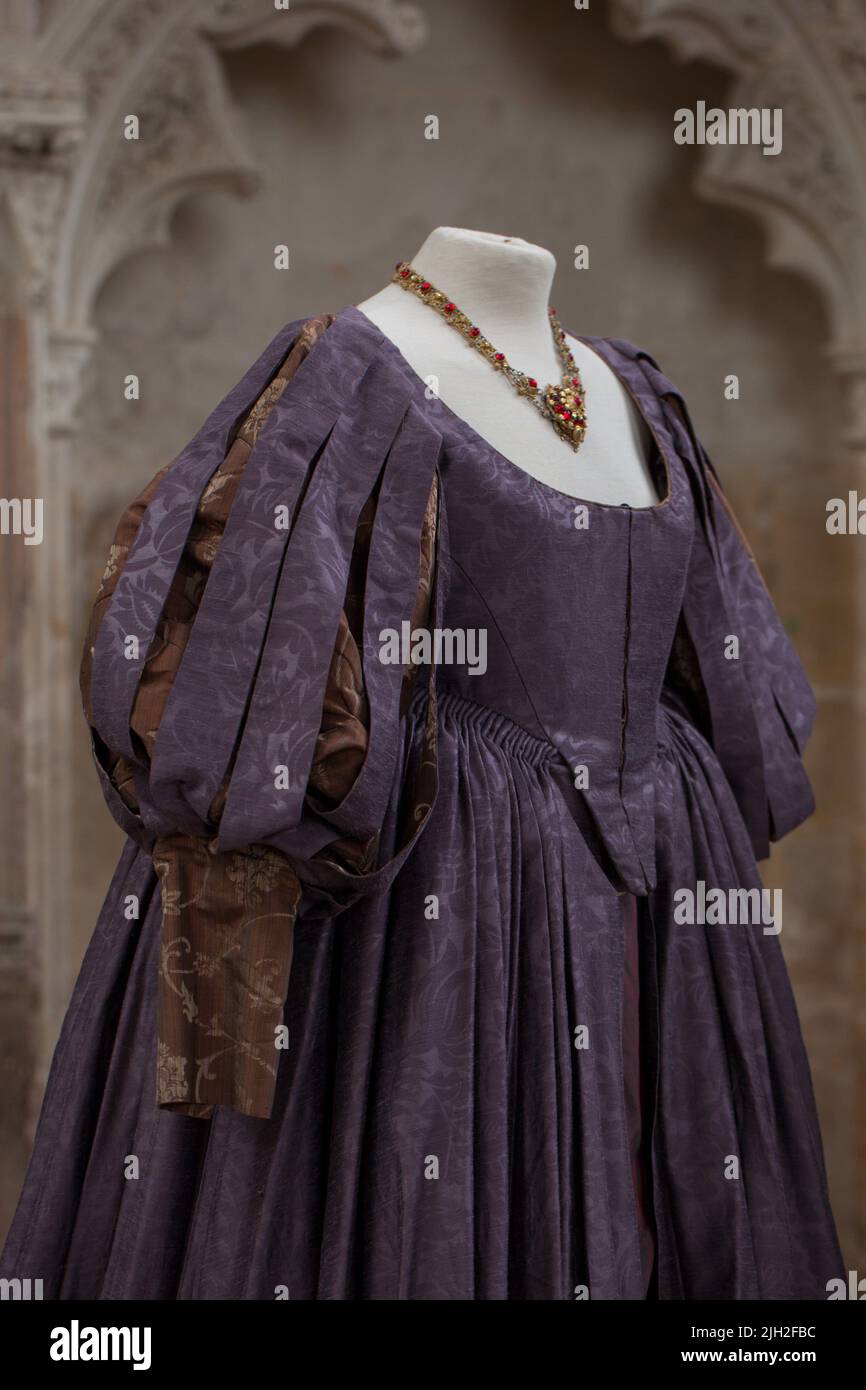 Abstract detail of a period style costume used in television and film ...