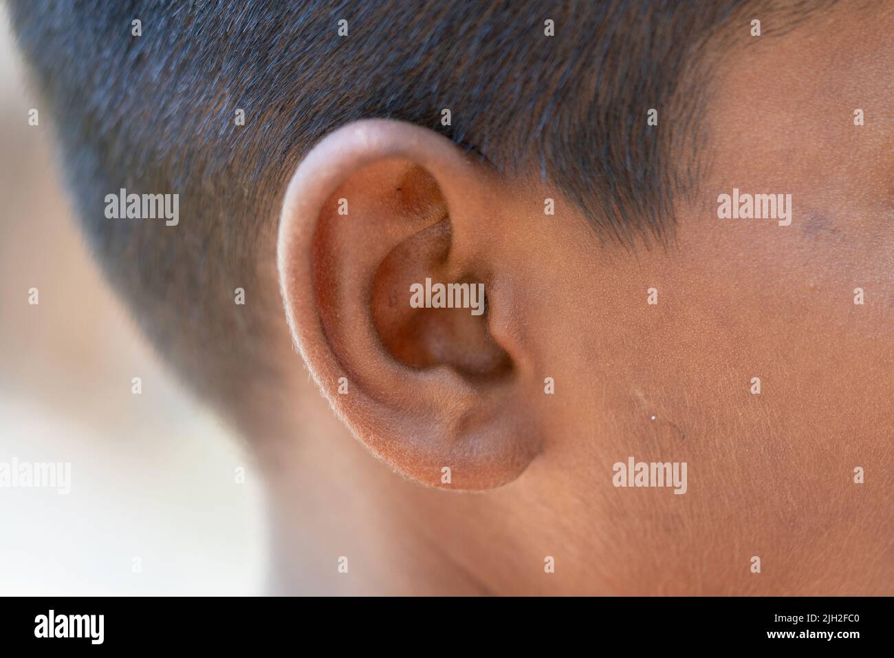human ear close-up shot or ear ent doctor check Stock Photo - Alamy