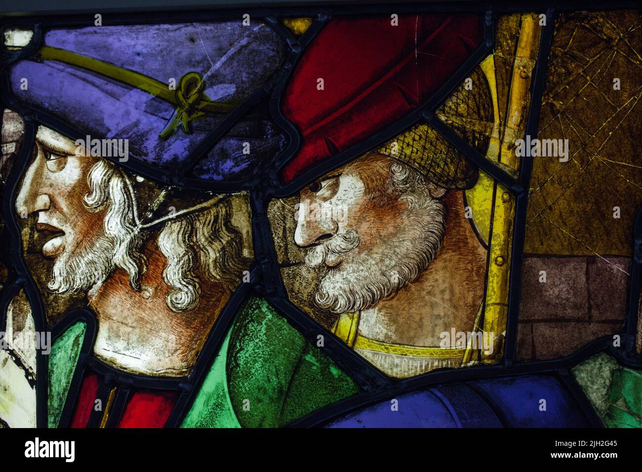 Arts Heritage and Culture - Abstract macro detail of a stained glass ...