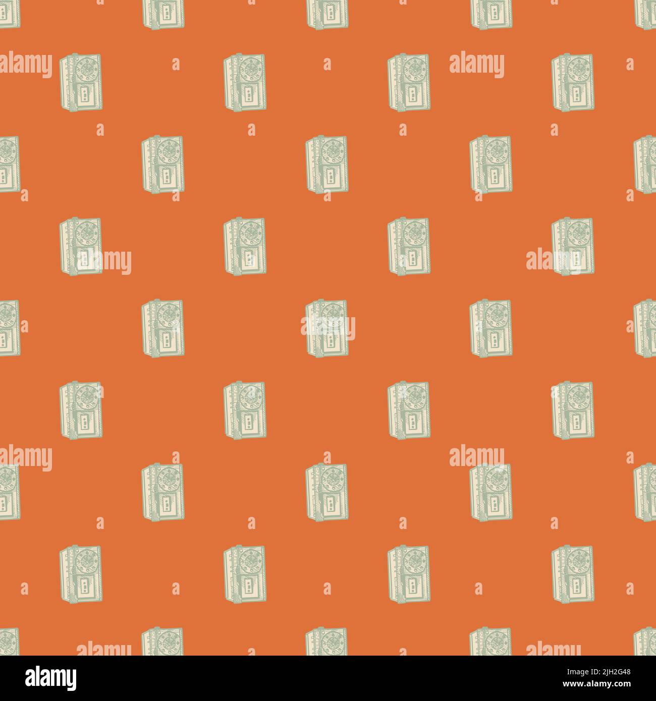 Retro radio engraved seamless pattern. Vintage media equipment in hand ...