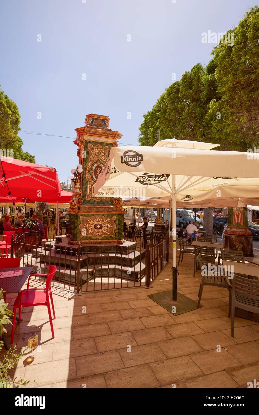 Island of Gozo, Malta July 7, 2022. Images of various tourist ...