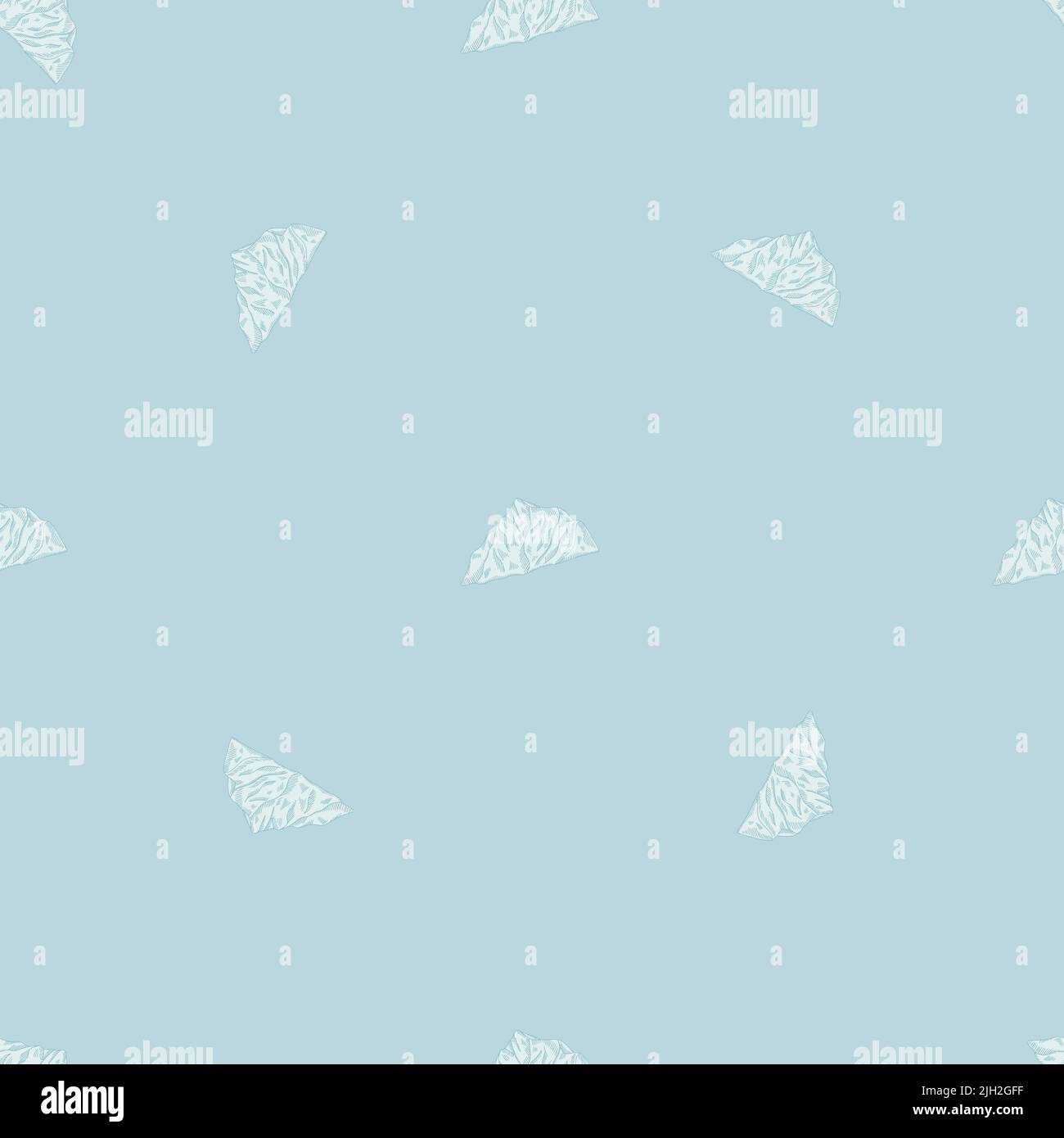 Mountain peak engraved seamless pattern. Vintage background rock ...