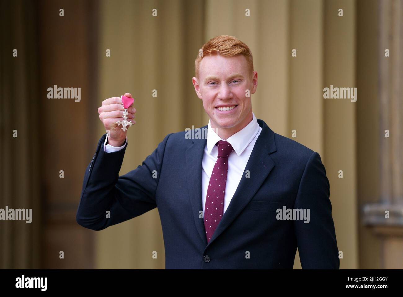 Olympic freestyle swimmer Thomas Dean after being made a MBE for ...