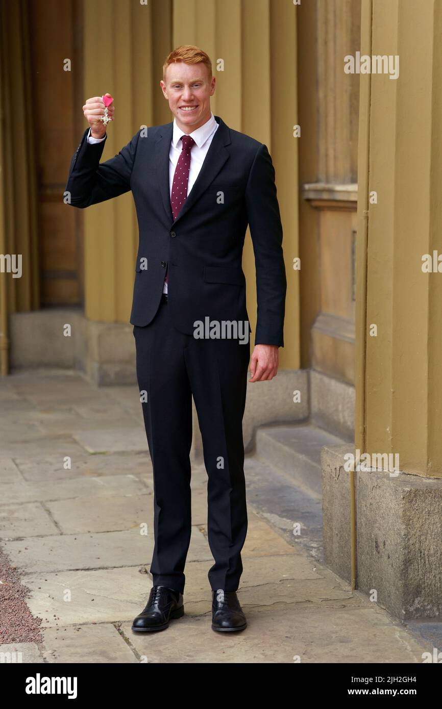 Olympic freestyle swimmer Thomas Dean after being made a MBE for ...
