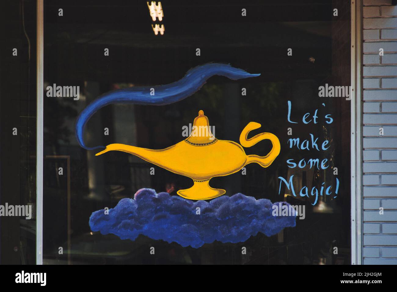 Let's Make Some Magic Window Art Stock Photo - Alamy