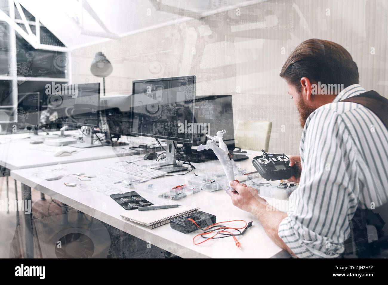 Double control aircraft hi-res stock photography and images - Alamy