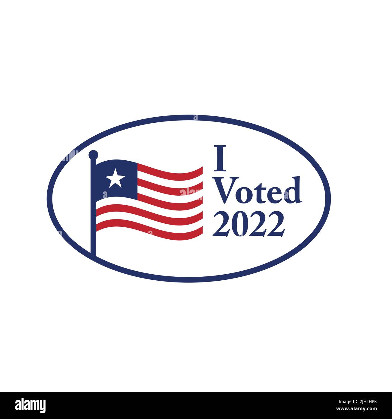2022 Midterm Elections Design with Red White Blue Vote Icon Stock ...