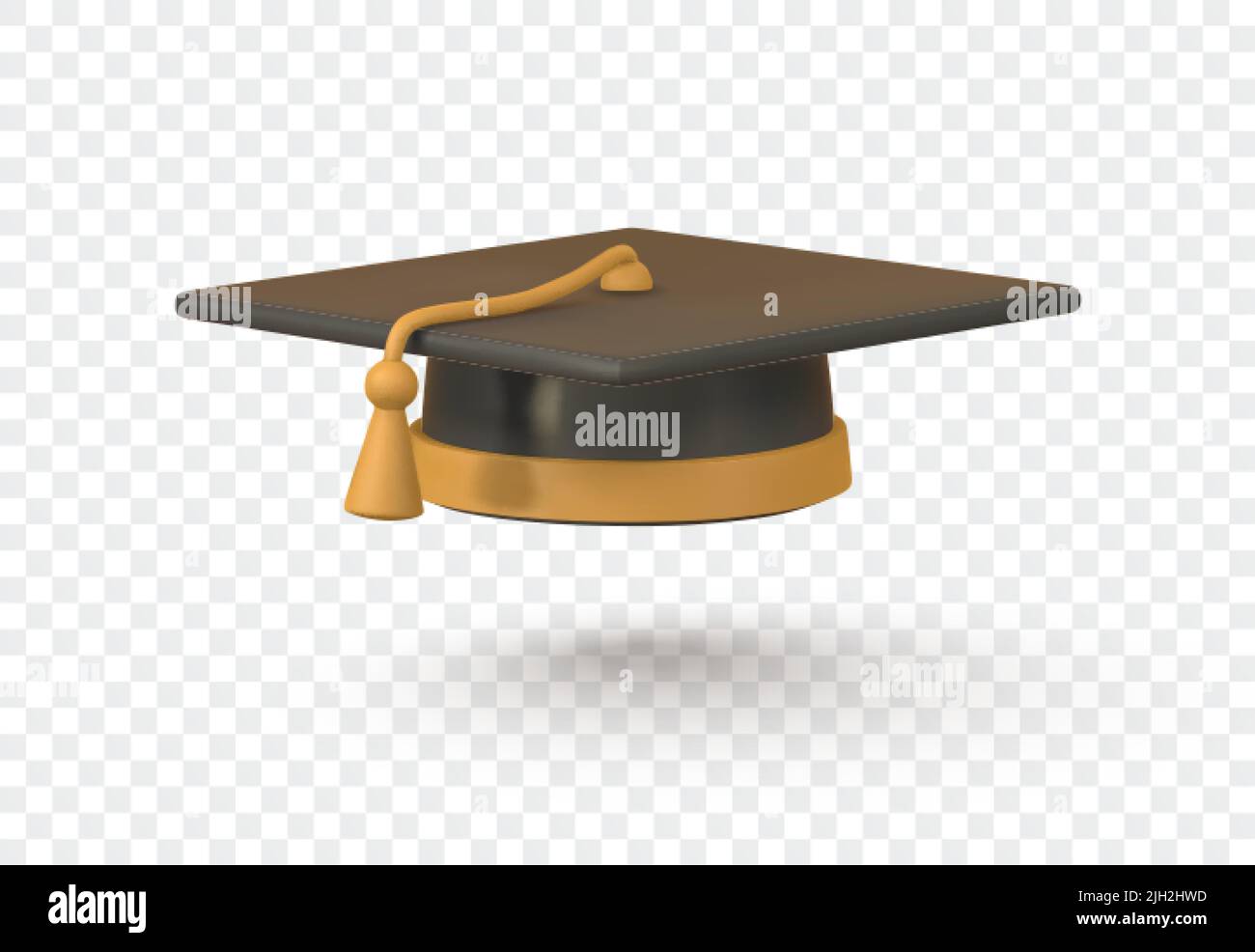 Cute cartoon graduation cap. Education, degree ceremony concept. Vector ...