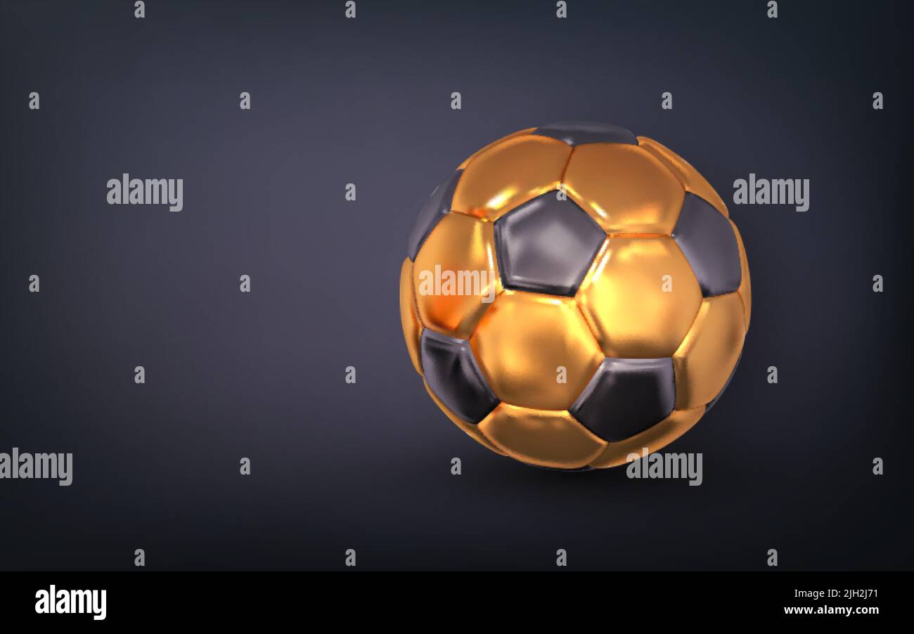 3d realistic golden Soccer ball. Gold Football ball. Vector ... 3d realistic golden Soccer ball. Gold Football ball. Vector ...