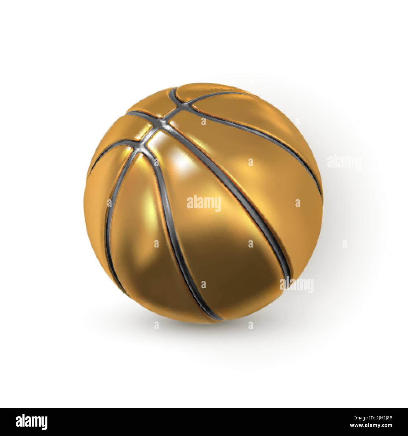 3d realistic golden basket ball. Gold basketball ball. Vector ...