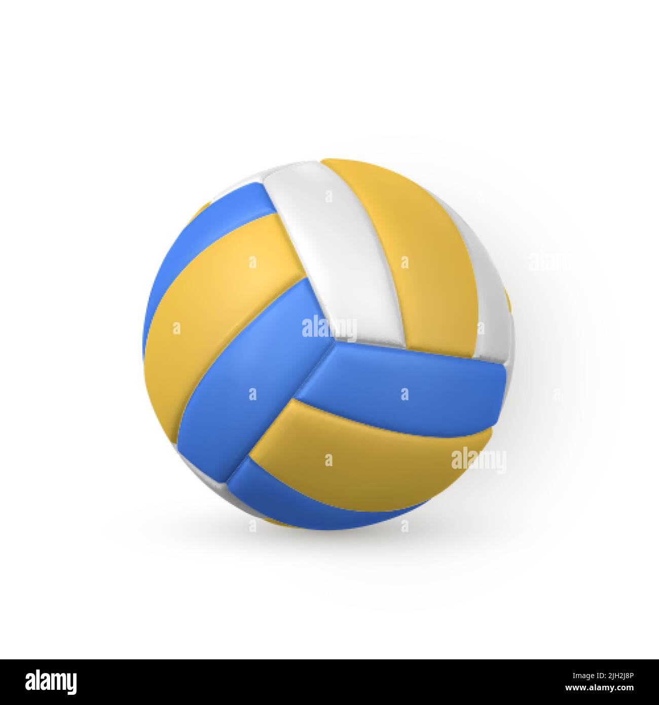 3d realistic volleyball ball isolated on white background. Vector ...