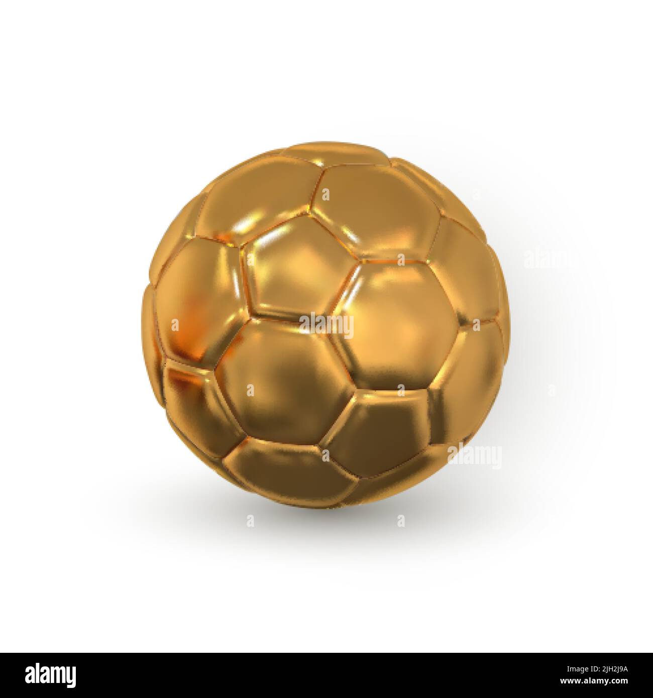 3d realistic golden Soccer ball. Gold Football ball. Vector ...