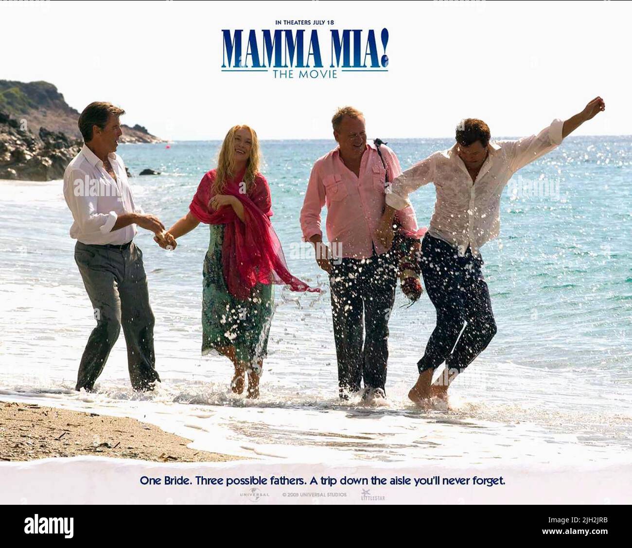 BROSNAN,STREEP,SKARSGARD,POSTER, MAMMA MIA!, 2008 Stock Photo - Alamy
