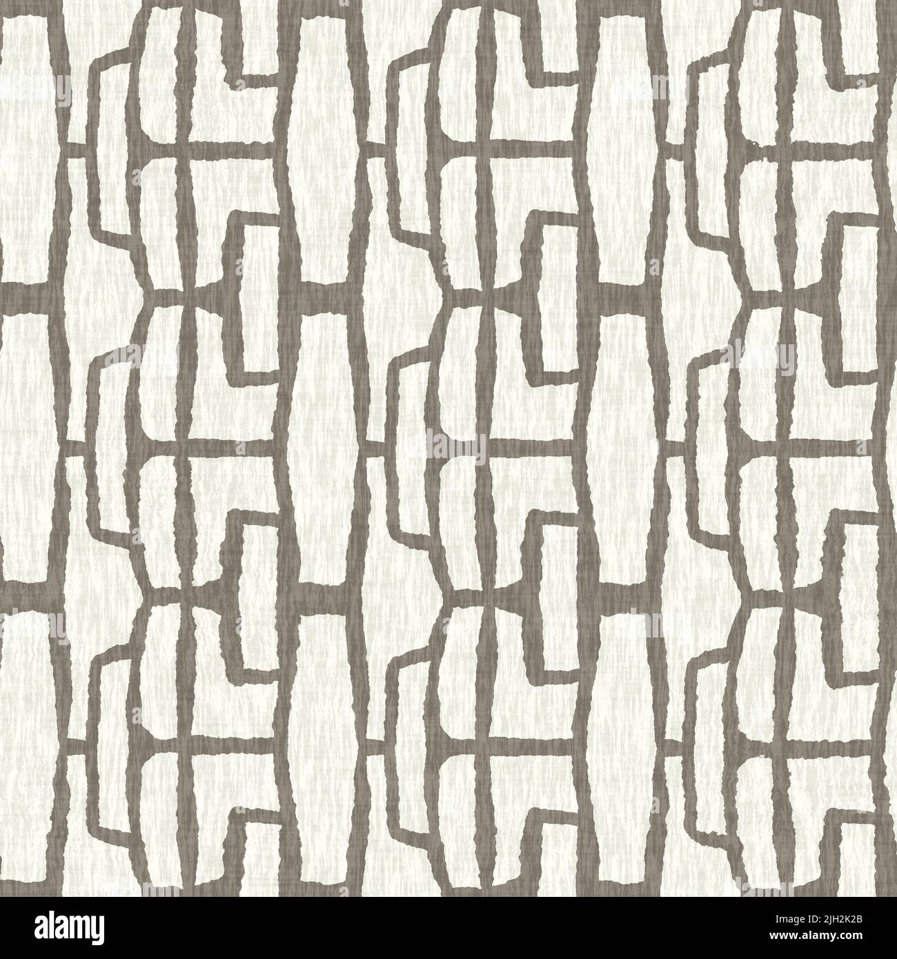 Hand drawn doodle linen effect texture pattern. Seamless woven natural ...