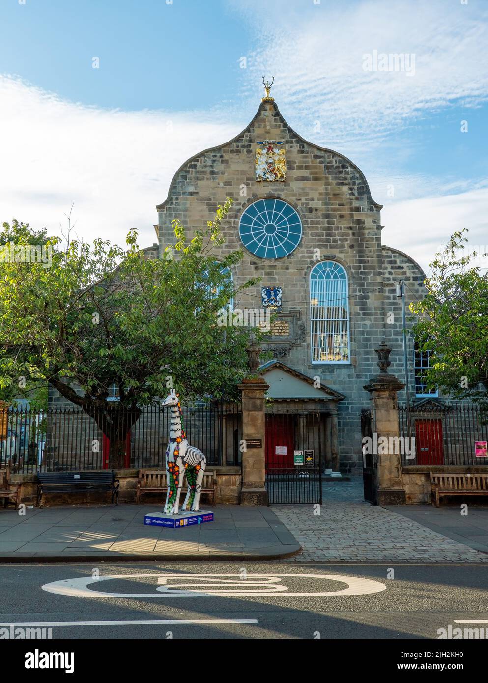 Giraffe about town project outside the Canongate Church, Canongate ...