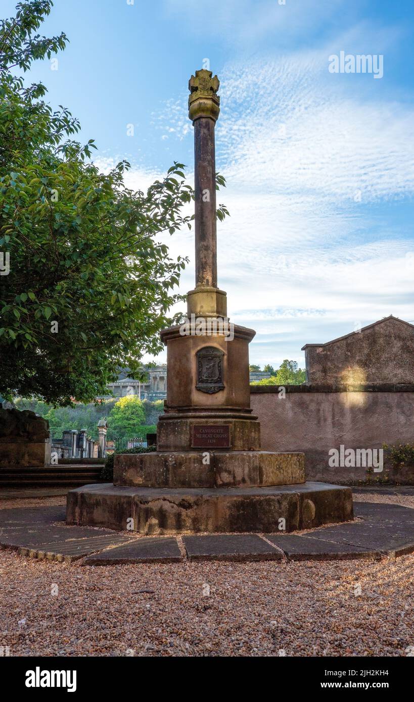 Canongate Mercat Cross in the grounds of the Canongate Church Grounds ...