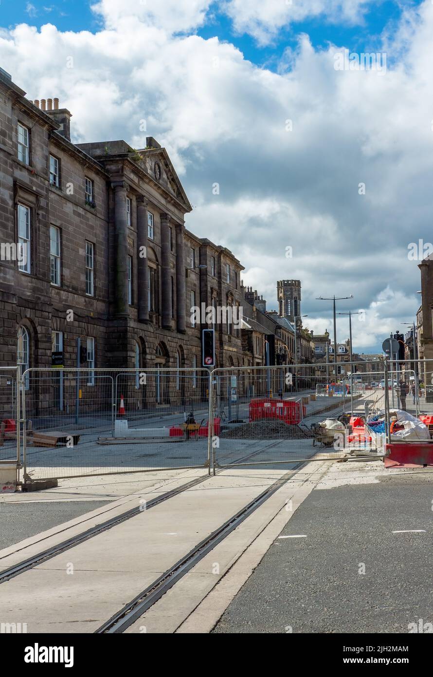The Tram line are being developed from the city centre to Newhaven ...