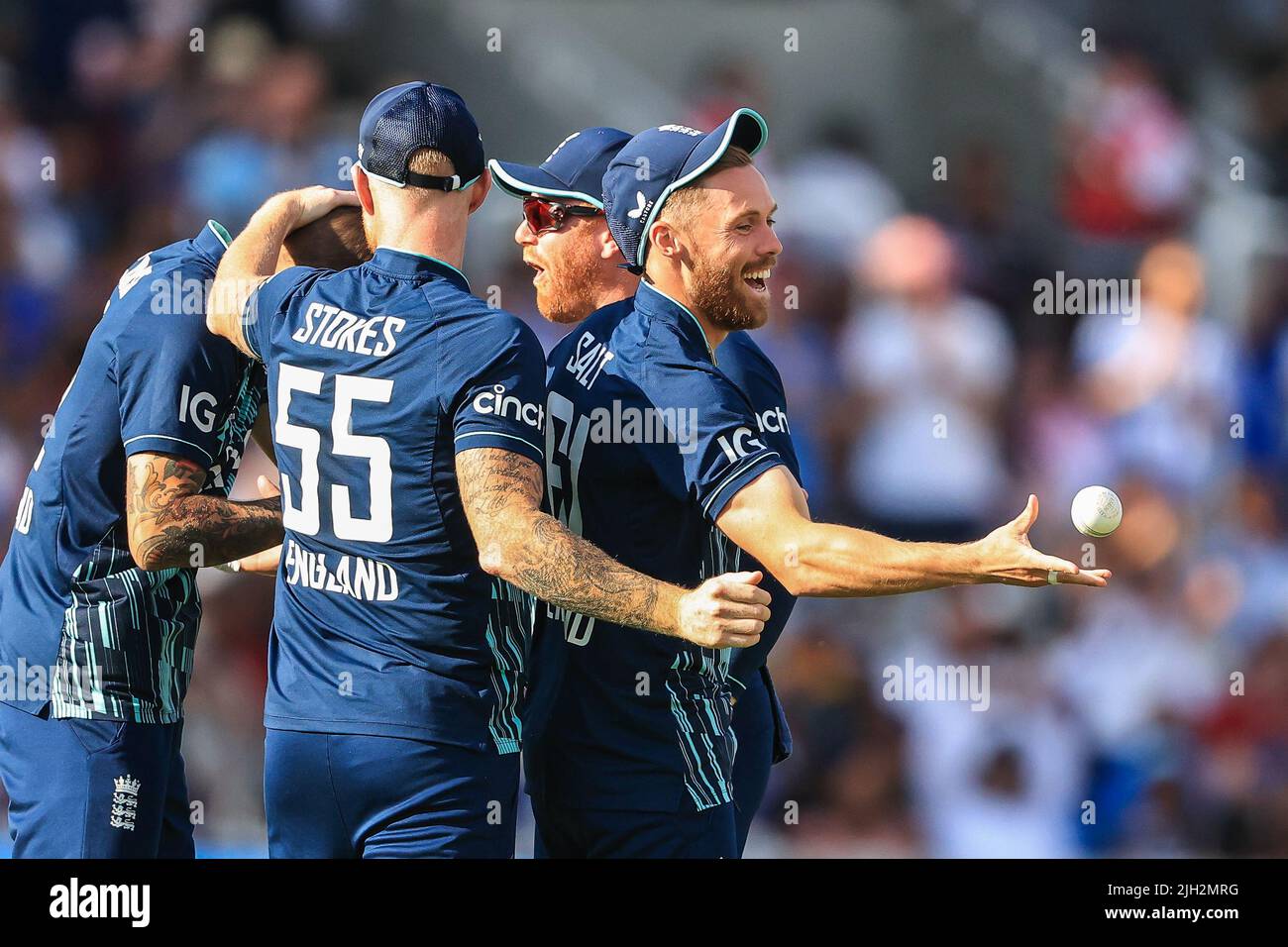 Philip Salt of England celebrates catching Rishabh Pant of India Stock ...