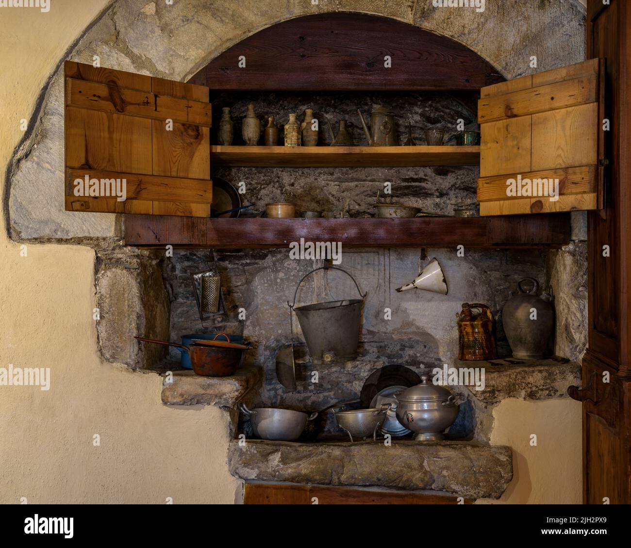 Details inside of the Çò de Joanchiquet Ecomuseum, in Vilamòs (Aran ...