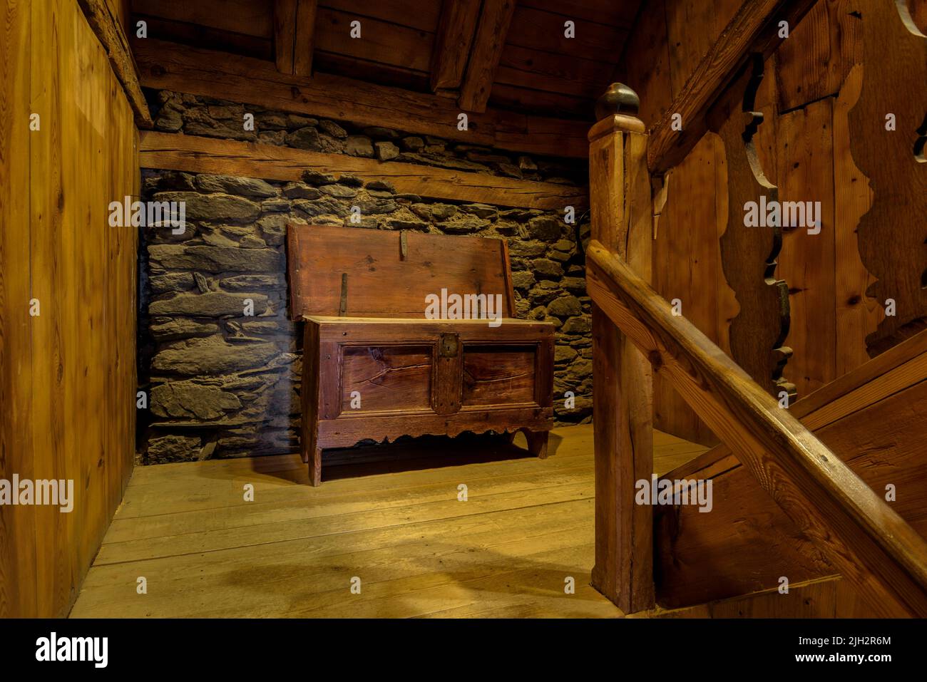 Details inside of the Çò de Joanchiquet Ecomuseum, in Vilamòs (Aran ...
