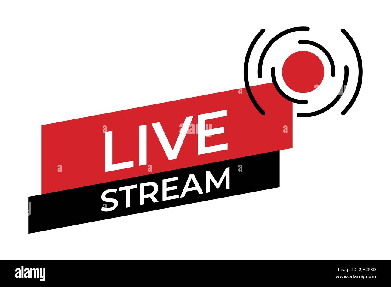 Live stream symbol icon. Online stream sign. Flat simple design. Vector ...