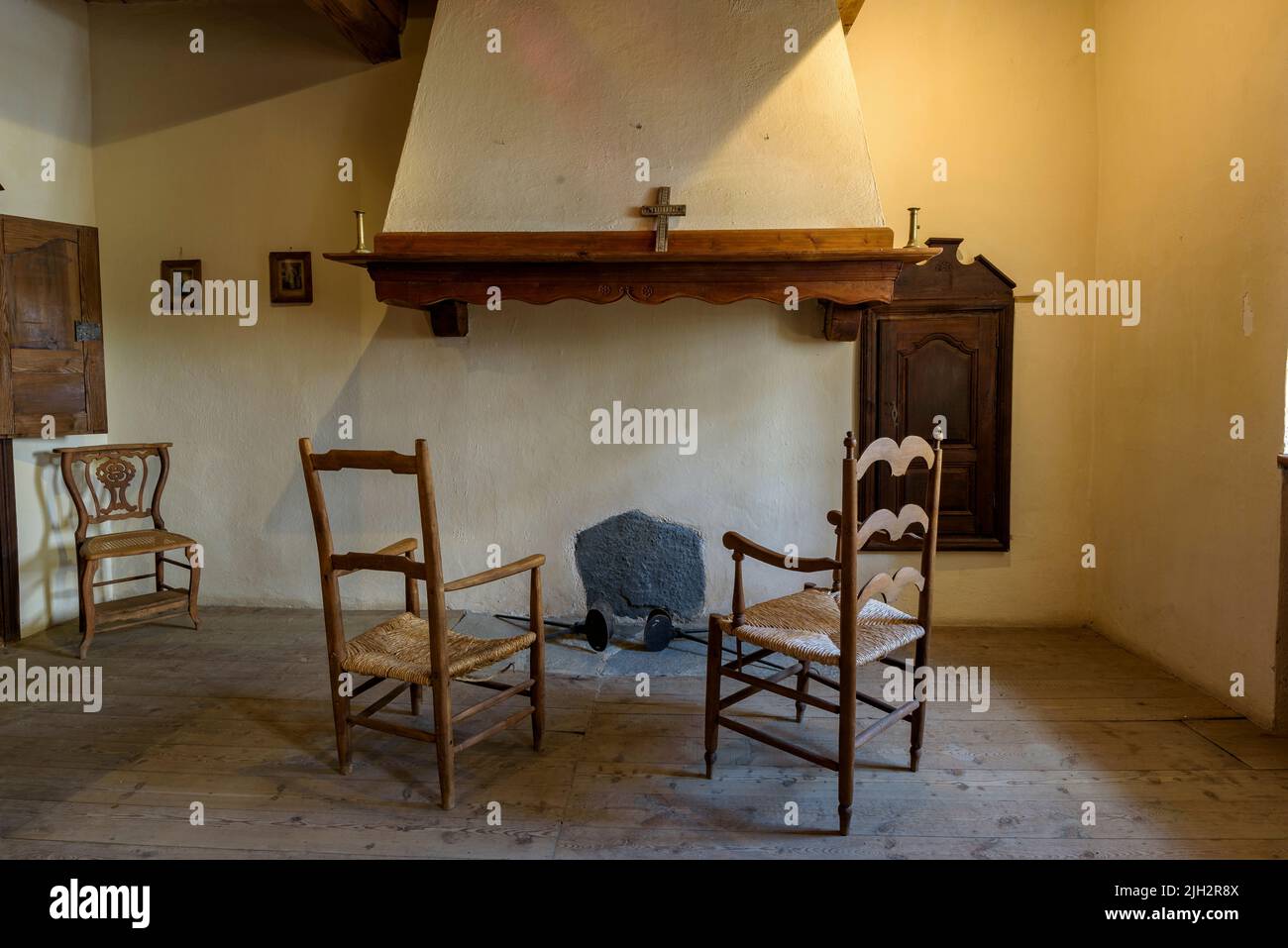 Details inside of the Çò de Joanchiquet Ecomuseum, in Vilamòs (Aran ...