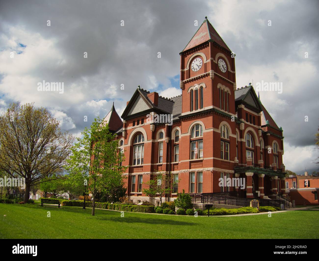 Paola, Kansas May 5, 2022 - Historic Miami County KS Courthouse on Dark ...