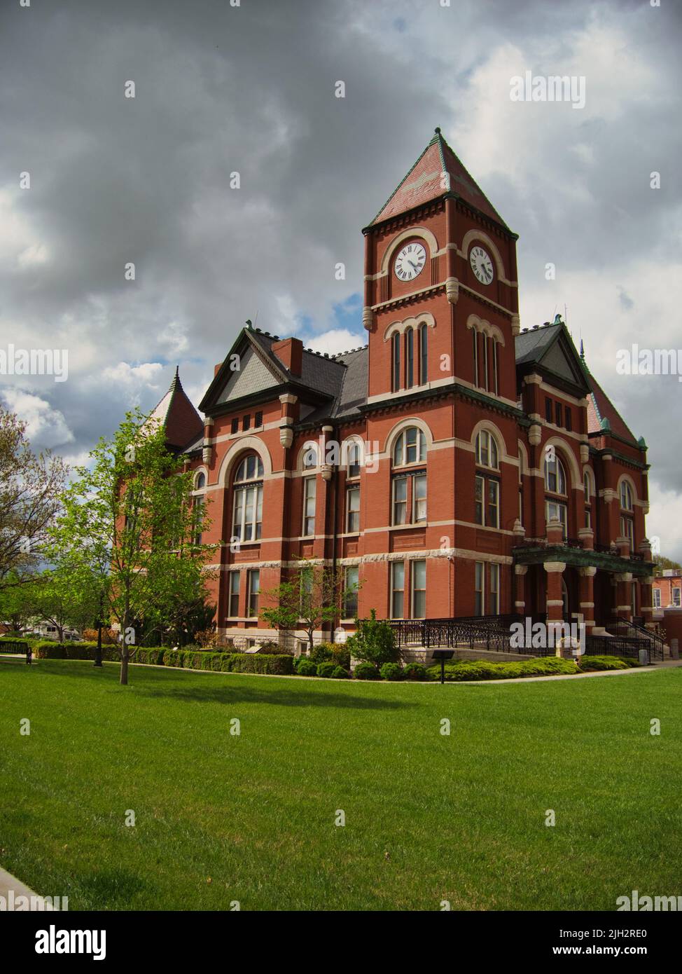 Paola, Kansas May 5, 2022 - Historic Miami County KS Courthouse on Dark ...