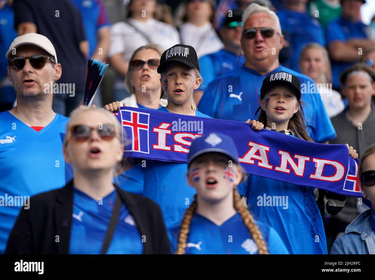 Iceland fans in the stands during the UEFA Women's Euro 2022 Group D ...