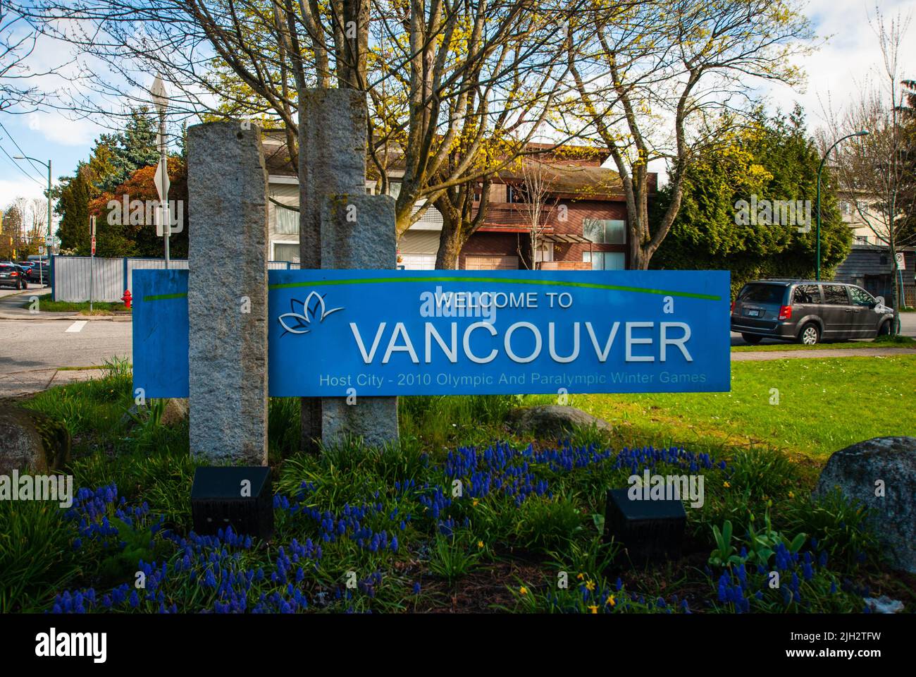 Welcome to Vancouver sign, Vancouver, British Columbia, Canada Stock ...