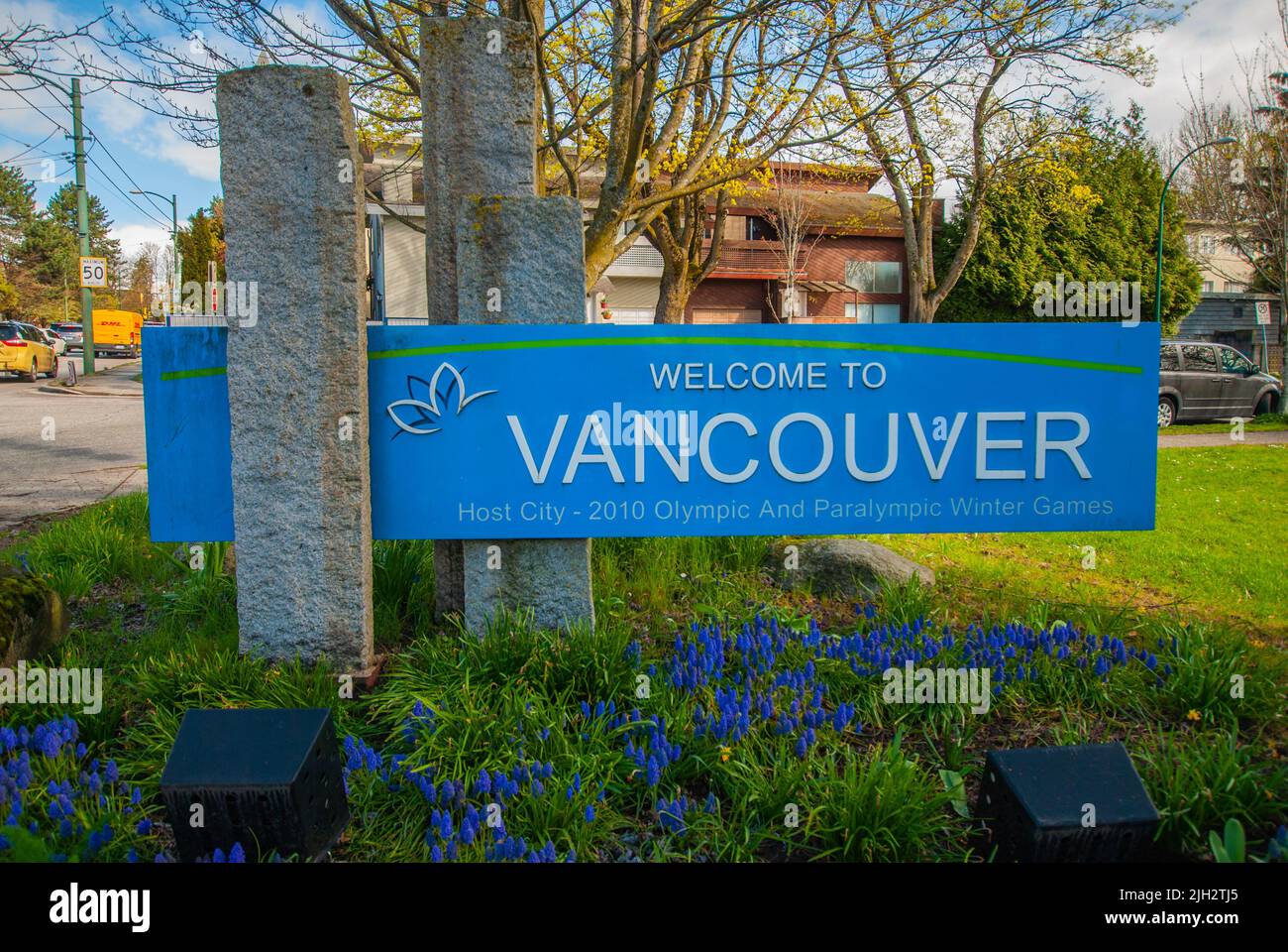 Welcome to Vancouver sign, Vancouver, British Columbia, Canada Stock ...