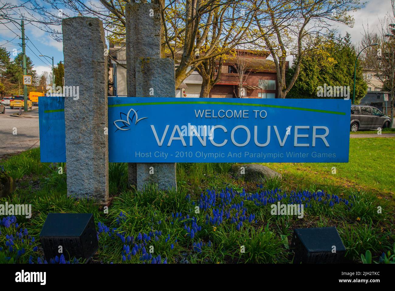 Welcome to Vancouver sign, Vancouver, British Columbia, Canada Stock ...