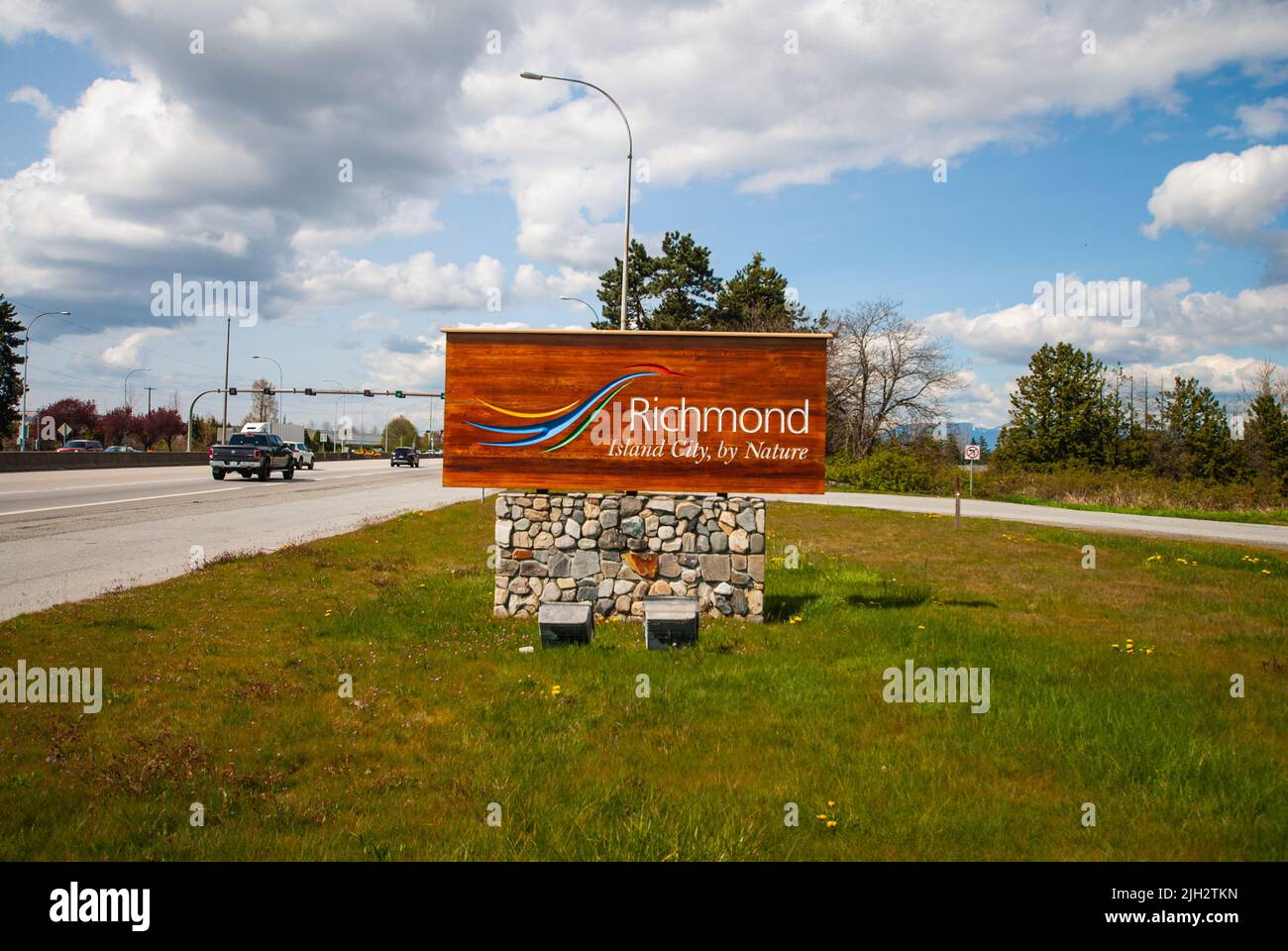 Welcome to Richmond sign, Richmond, British Columbia, Canada Stock ...