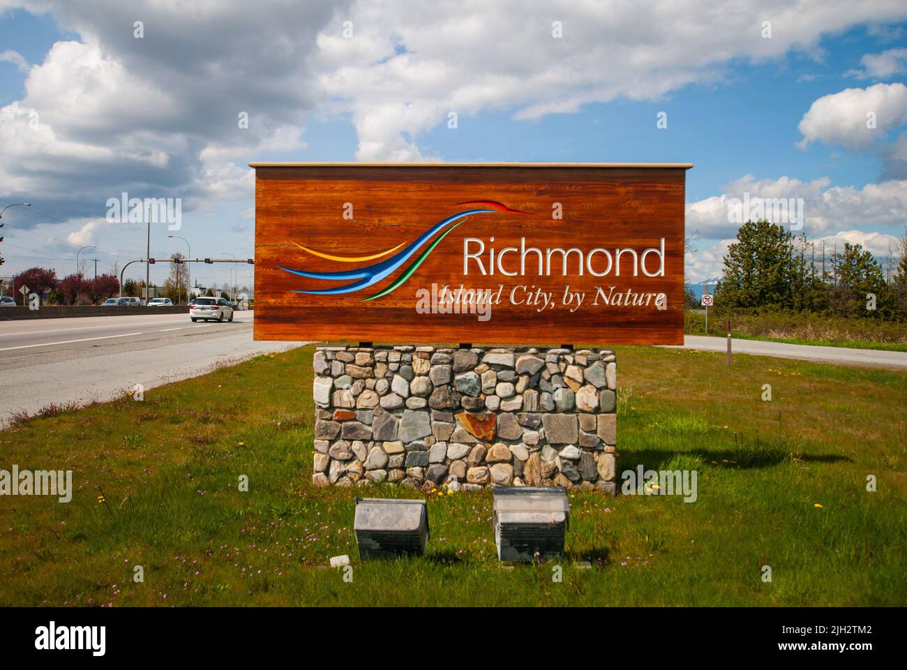 Welcome to Richmond sign, Richmond, British Columbia, Canada Stock ...